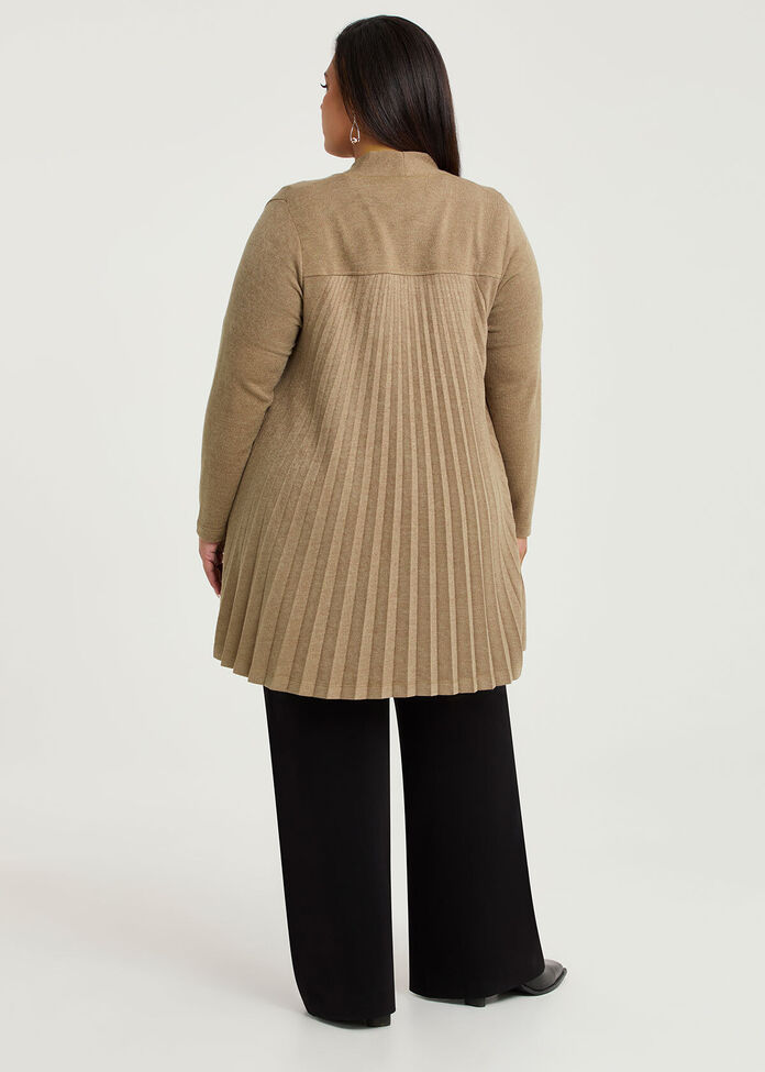 Shop Plus Size Pleat Back Snug Cardigan, Brown | Taking Shape NZ