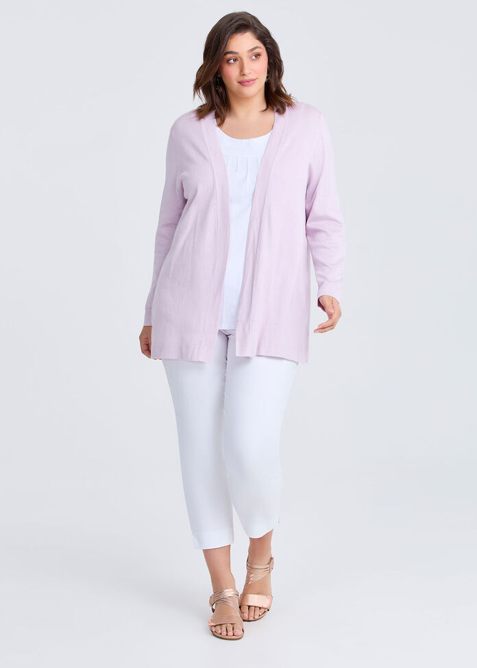 Shop Plus Size Lightweight Natural Cardigan, Purple | Taking Shape AU