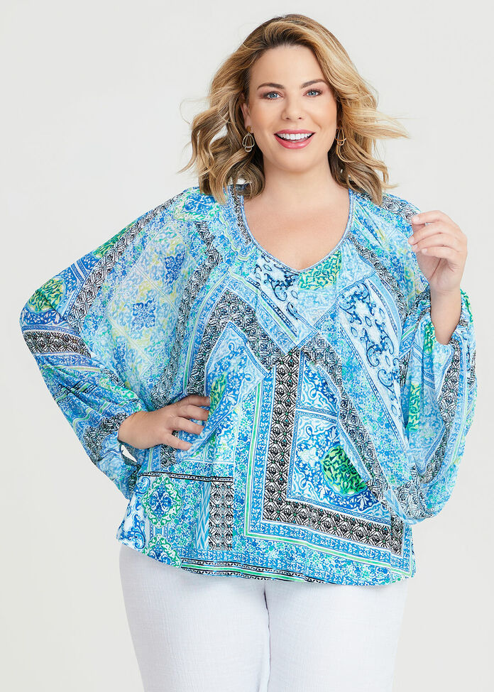 Shop Plus Size Mesh Layered Sienna Top, Multi | Taking Shape AU