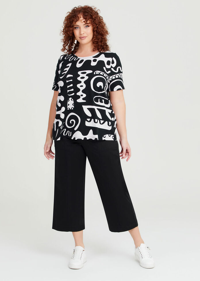 Shop Plus Size Cotton Abstract Tribal Top, Black | Taking Shape AU