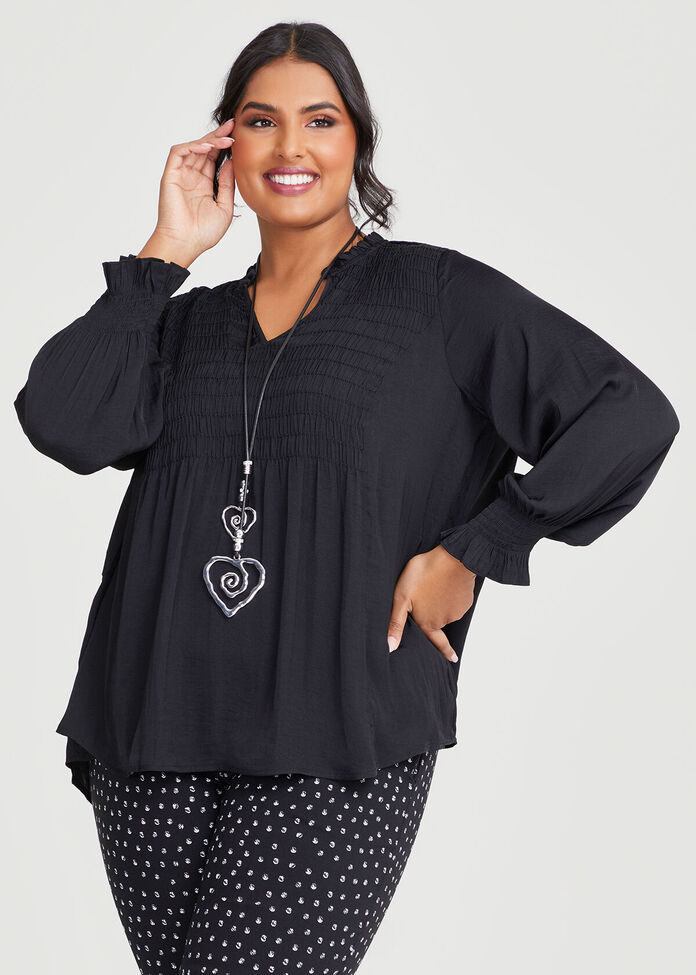 Shop Plus Size Luxe Willow Drape Top, Black | Taking Shape AU
