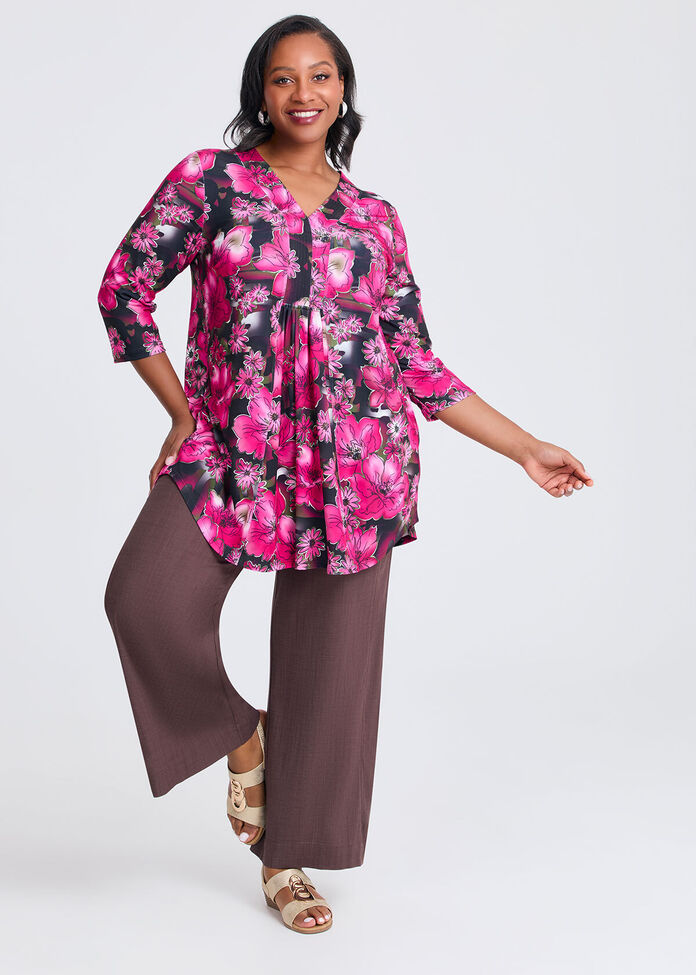 Shop Plus Size Susie V-neck Tunic, Floral | Taking Shape NZ