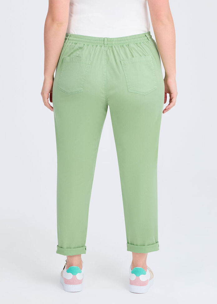 Shop Plus Size Lyocell Blend Washed Chino, Green | Taking Shape NZ