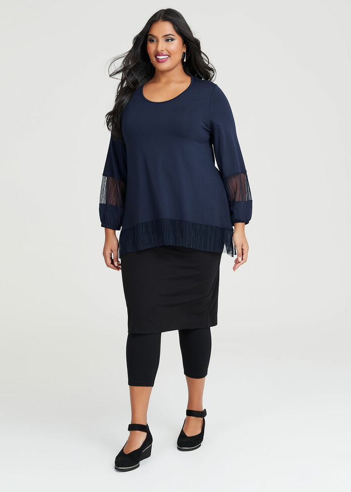 Shop Plus Size Bamboo Coco Contrast Top in Blue | Taking Shape AU