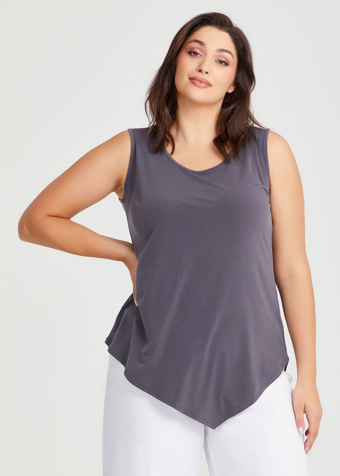 Shop Luna Mix Media Tank in Black in sizes 12 to 30 | Taking Shape AU