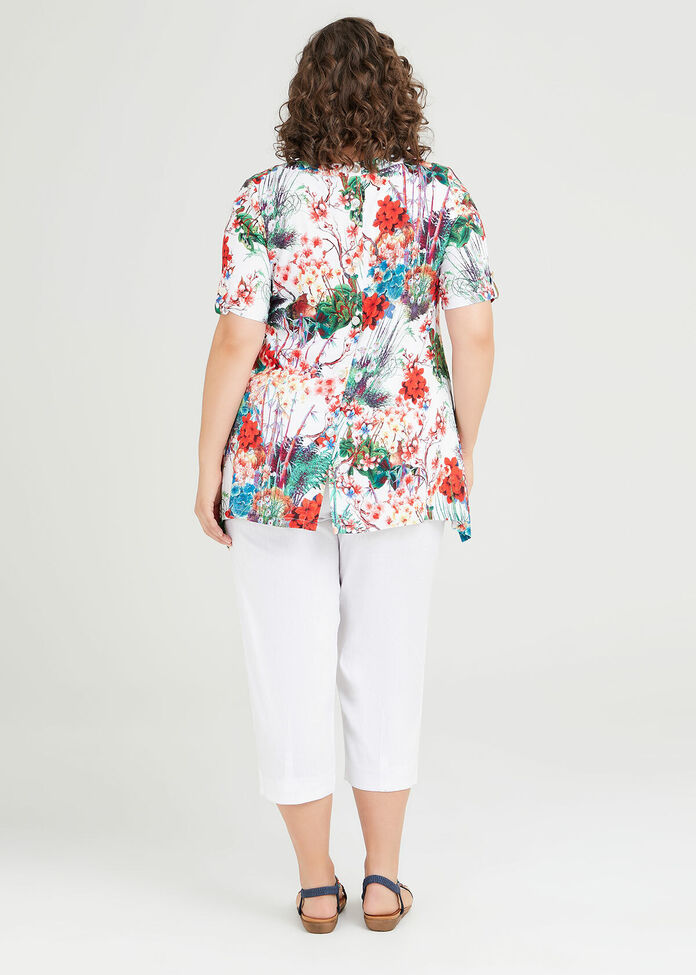 Shop Plus Size Button Back Natural Tunic in Blue | Taking Shape AU