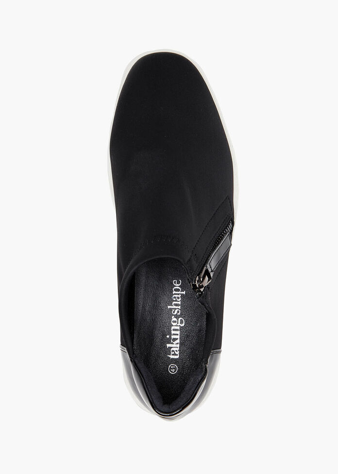 Shop Striped Wedge Zip Front Shoe | Comfortable Shoes | Taking Shape AU