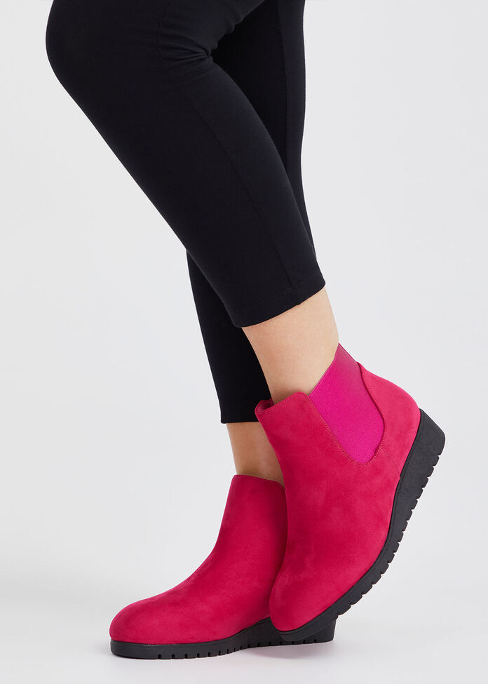 Shop Red Elastic Gusset Ankle Boot | Comfortable Shoes | Taking Shape AU