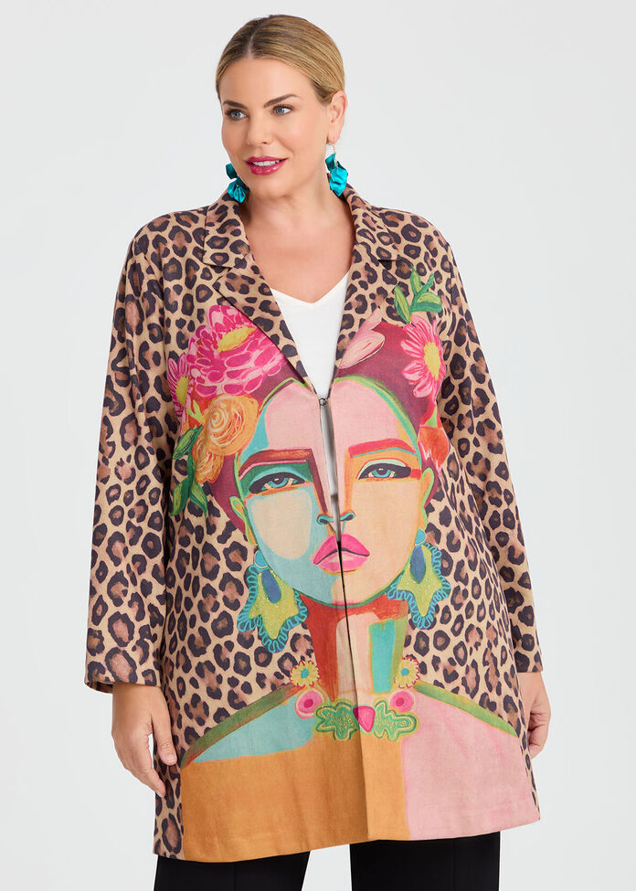 Shop Plus Size Faux Suede Portrait Jacket, Multi | Taking Shape NZ