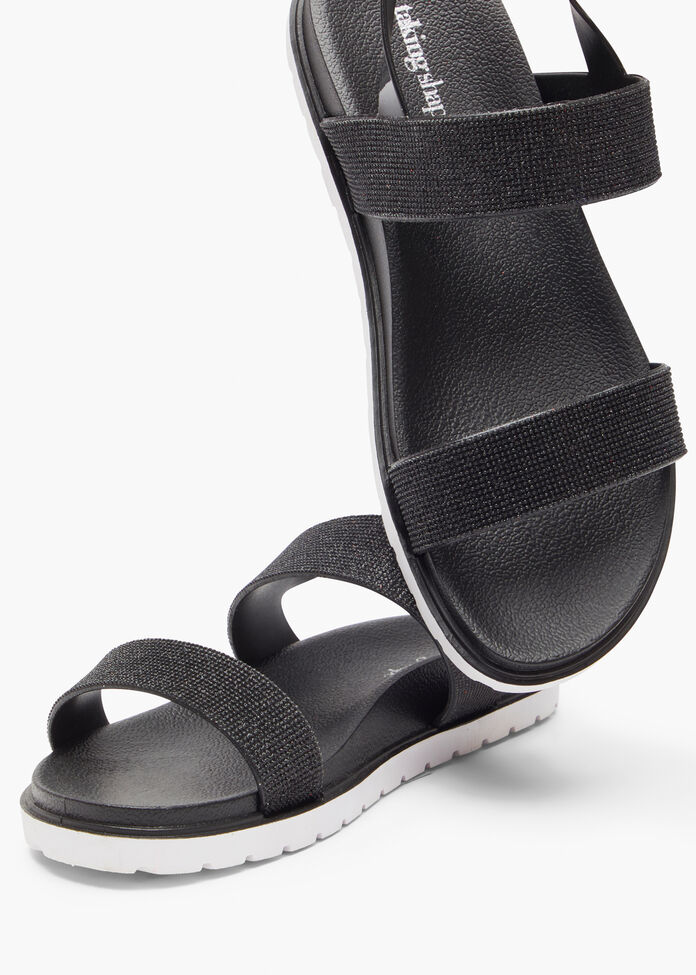 Shop Black Bling Jelly Sandal | Comfortable Shoes | Taking Shape AU