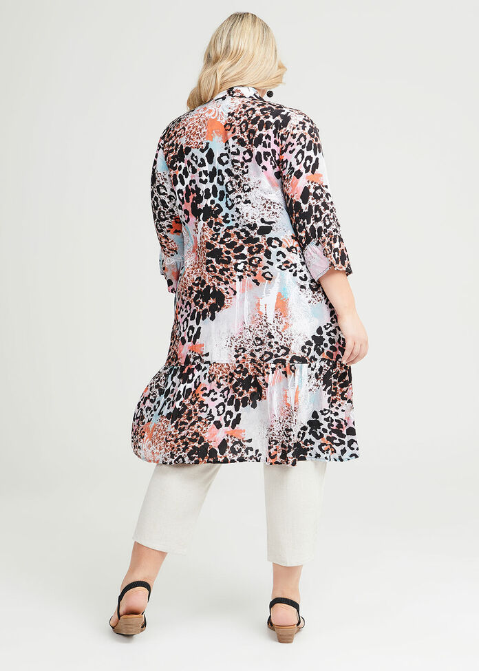 Shop Plus Size Animal Natural Duster, Multi | Taking Shape AU