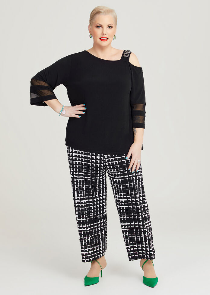 Shop Plus Size Cold Shoulder Chain Top, Black | Taking Shape AU