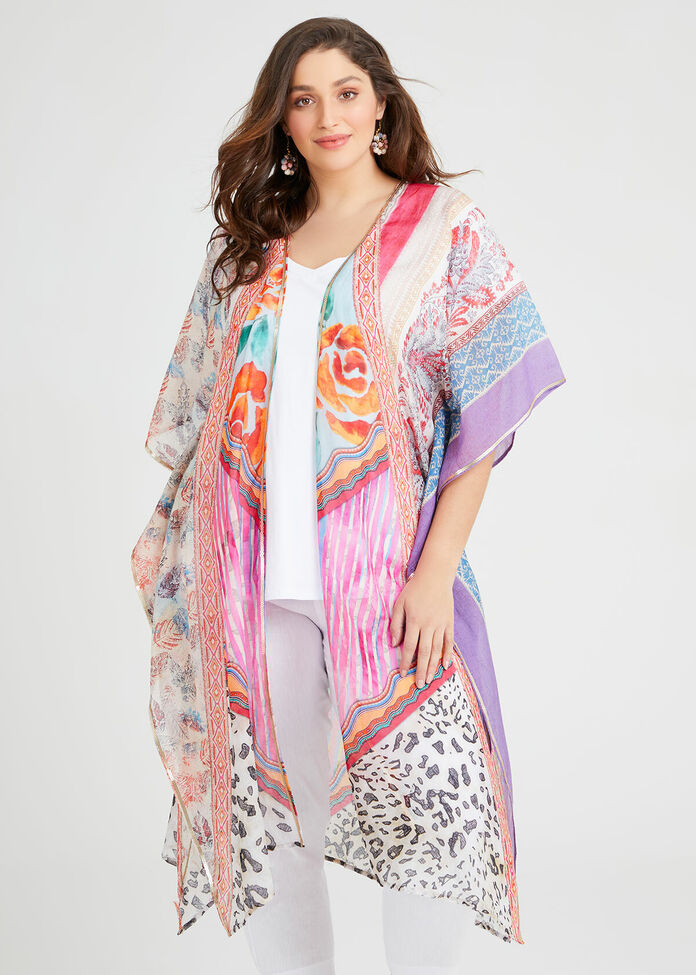 Shop Long Floral Patchwork Cape in Print | Accessories | Taking Shape AU