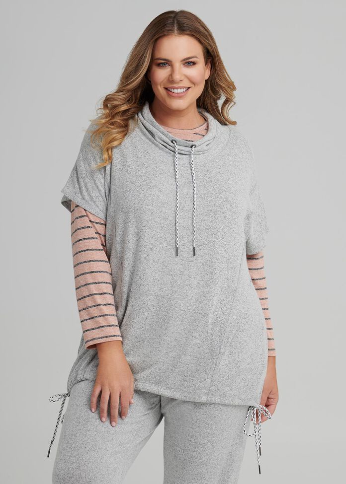 Shop Plus Size Cocoon Cosy Top, Grey | Taking Shape AU