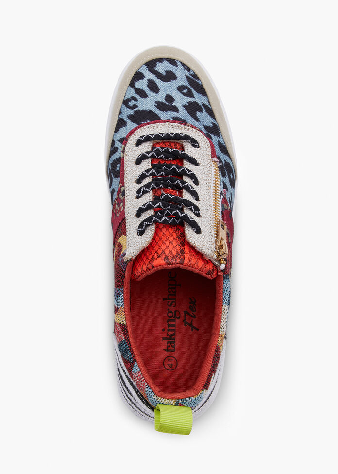 Shop Multi Patchwork Side Zip Sneaker | Comfortable Shoes | Taking Shape AU