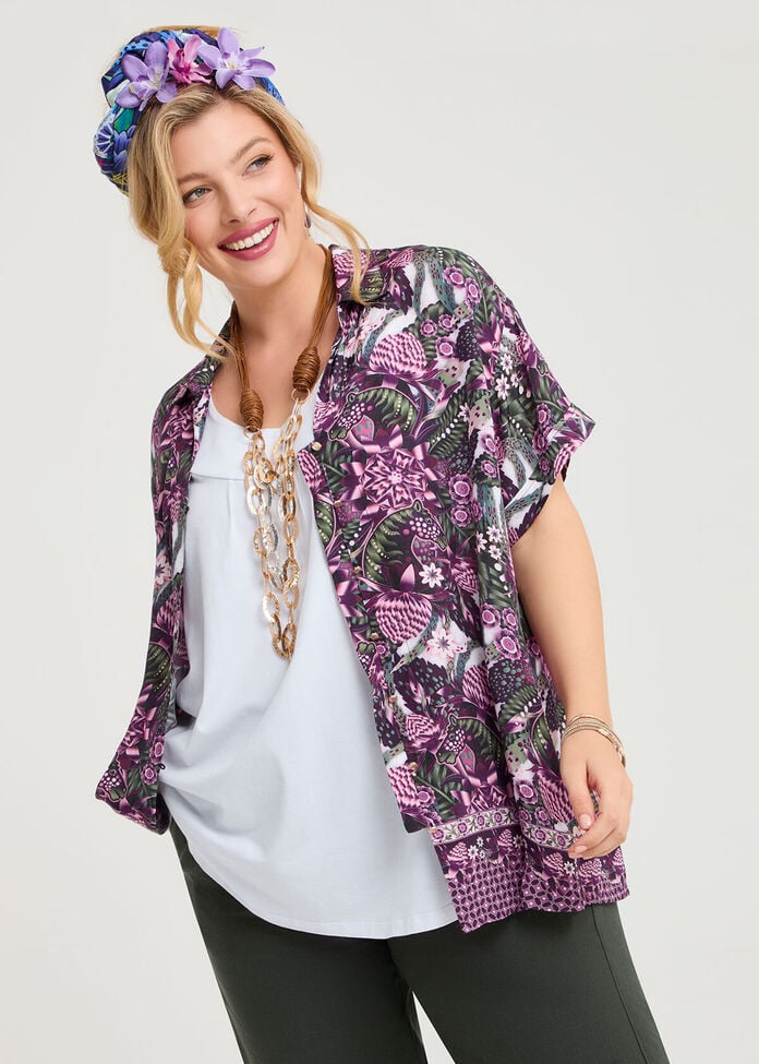 Shop Plus Size Catalina Natural Ginger Top, Print | Taking Shape AU