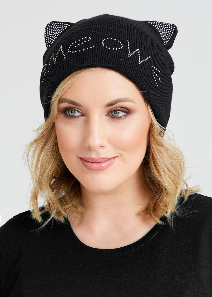 Shop Hot Fix Cat Beanie in Black | Accessories | Taking Shape NZ