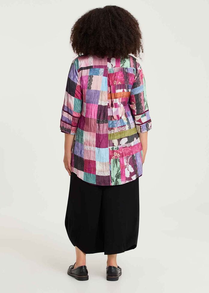 Shop Plus Size Berry Bliss Natural Spliced Shirt, Multi | Taking Shape NZ