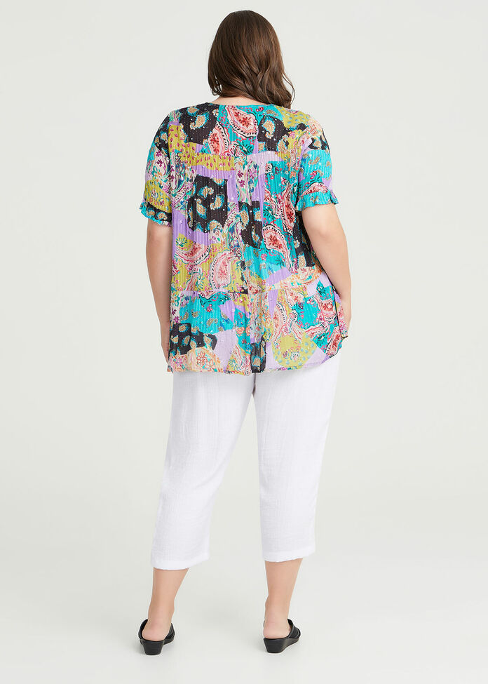 Shop Plus Size Sparkle Tiered Natural Top in Multi | Taking Shape NZ
