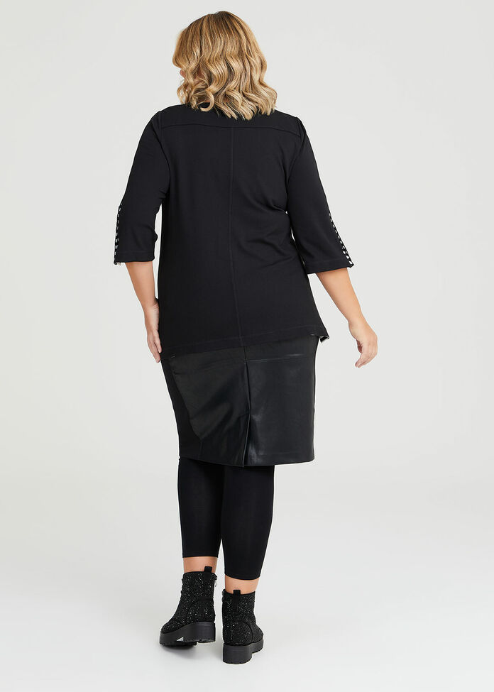 Shop Plus Size Bamboo Ponte & Stripe Top, Black | Taking Shape AU
