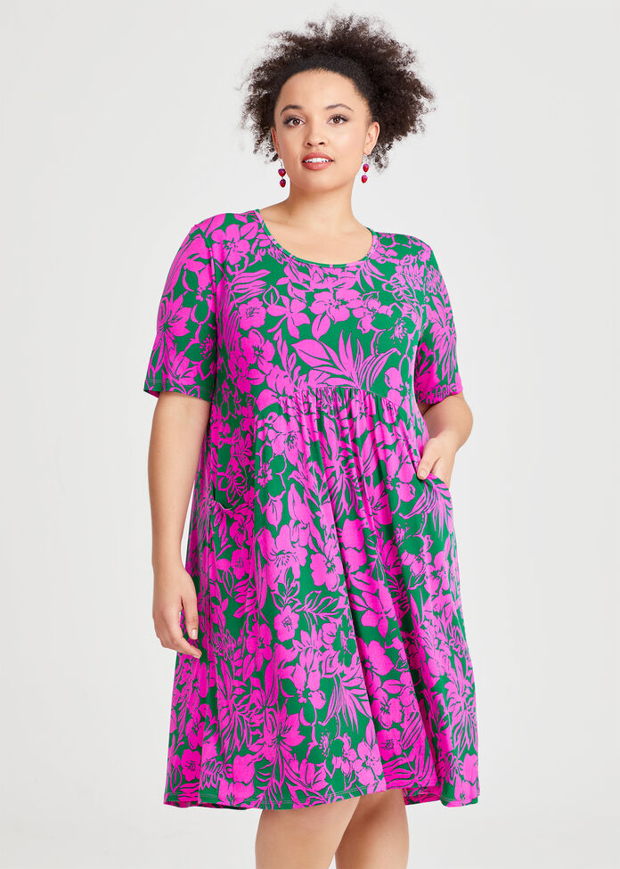 Shop Plus Size Everyday Floral Luna Empire Dress, Multi | Taking Shape AU