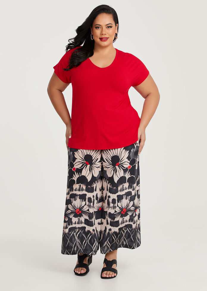 Shop Plus Size Natural Syrah Wide Leg Pant, Multi | Taking Shape NZ