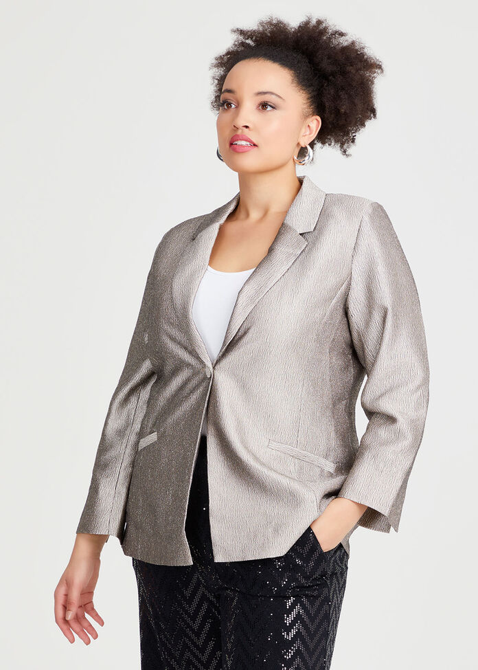 Plus Size Marilyn Metallic Evening Jacket Gold | Taking Shape AU