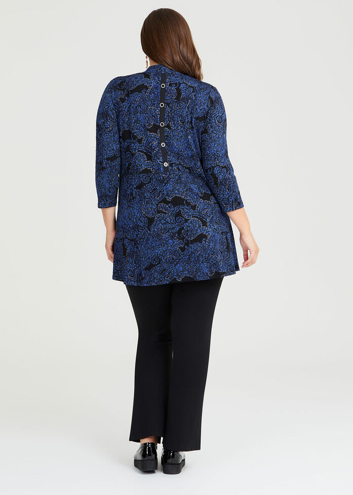 Shop Plus Size Midnight Paisley Jacquard Top in Blue | Taking Shape AU