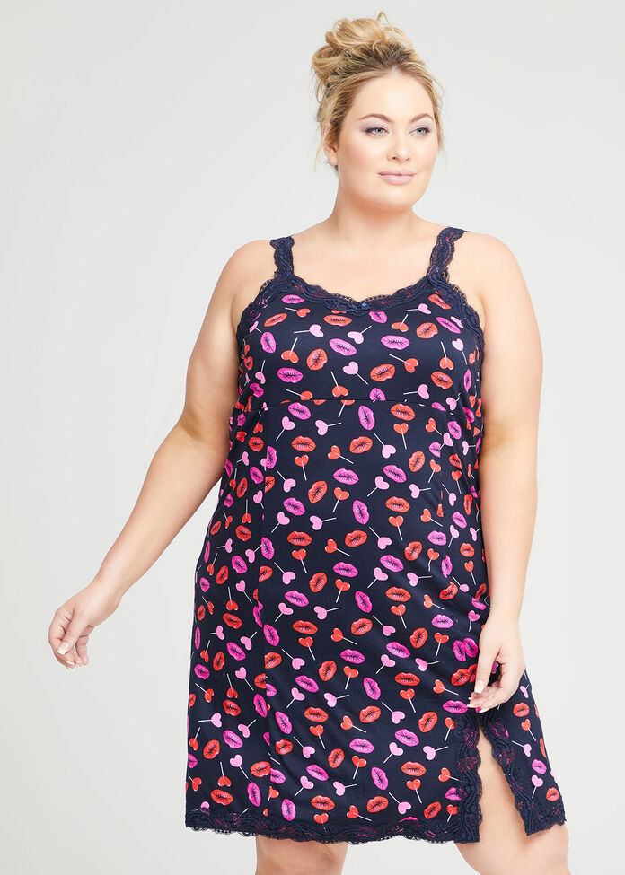 Shop Plus Size Bamboo Lollipops Lace Nightie, Multi | Taking Shape AU