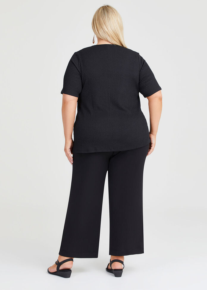 Shop Plus Size Ripple Texture Angelique Top, Black | Taking Shape AU