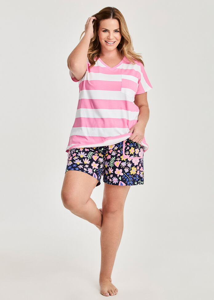 Shop Plus Size Australian Cotton Bloom Pj Short, Multi | Taking Shape AU