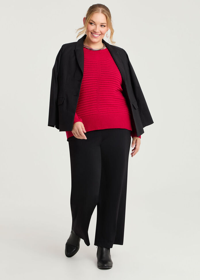 Shop Plus Size Rib Detail Jumper, Red | Taking Shape NZ