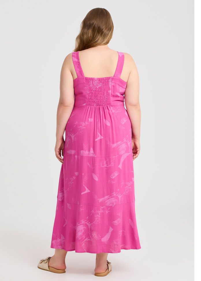 Shop Plus Size Natural Sunset Maxi Dress, Pink | Taking Shape NZ