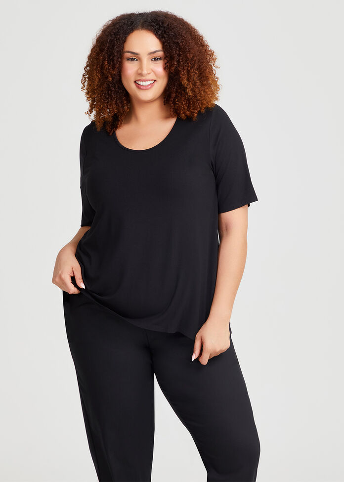 Shop Plus Size Natural Essential Top, Black | Taking Shape NZ
