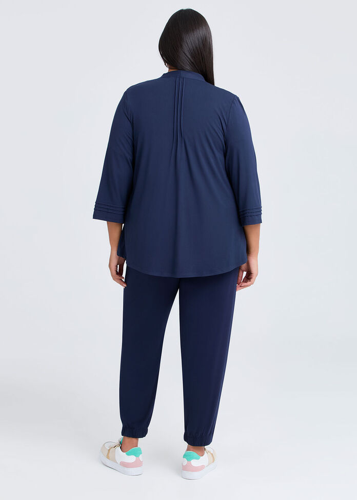 Shop Plus Size Transit Pintuck Bamboo Cardigan, Blue | Taking Shape NZ