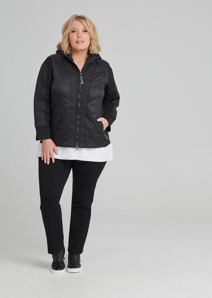 Luxe Stitch Hooded Jacket