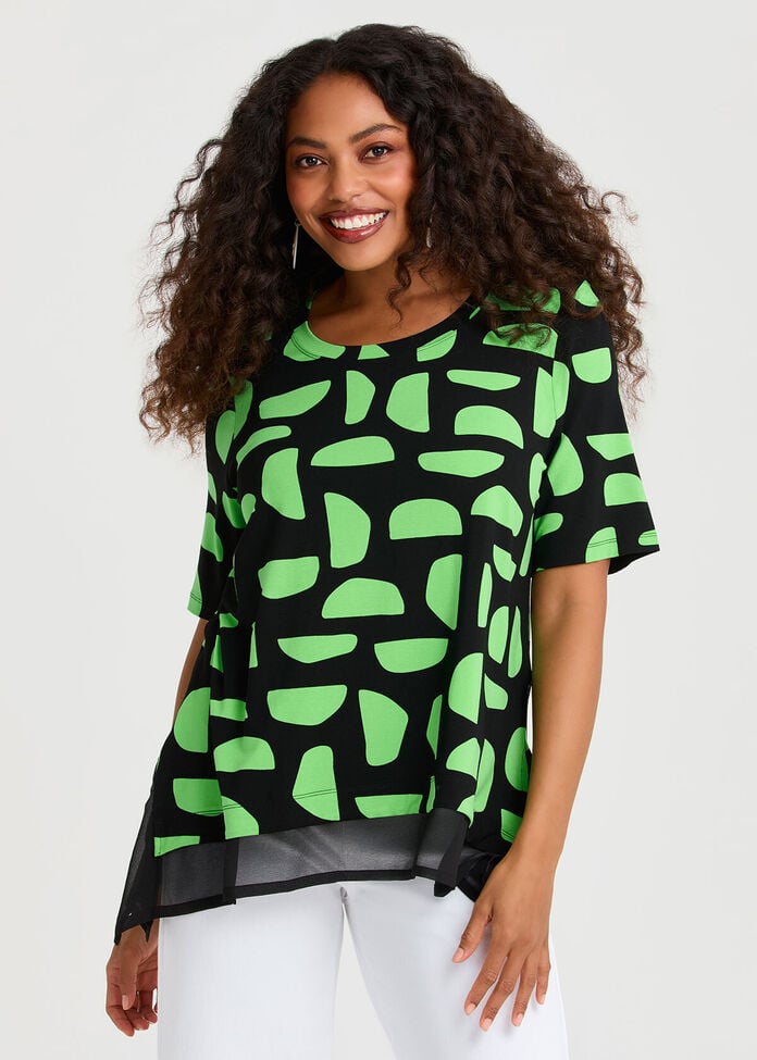 Shop Plus Size Natural Ayla Abstract Top, Green | Taking Shape AU