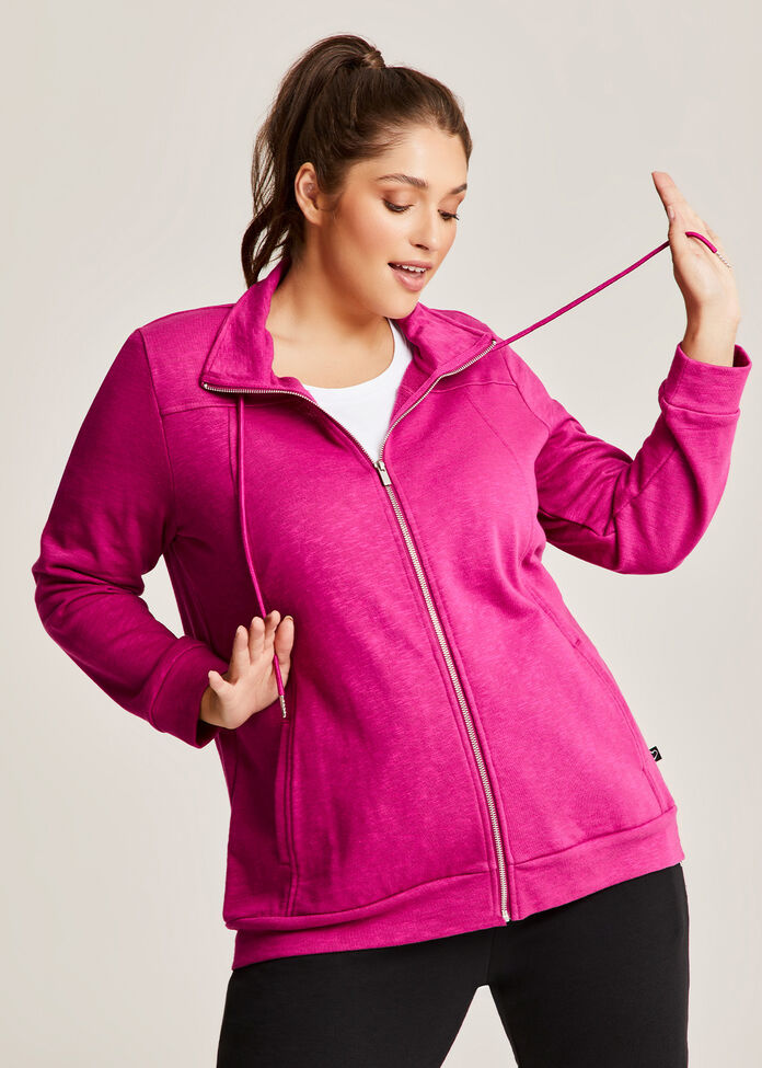 Shop Plus Size Funnel Neck Active Jacket in Black | Taking Shape AU