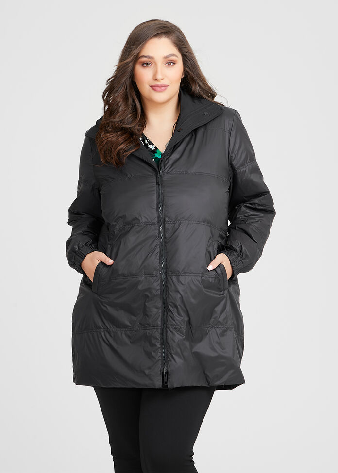 Shop Plus Size Reversible Lucia Puffer Jacket, Black | Taking Shape AU