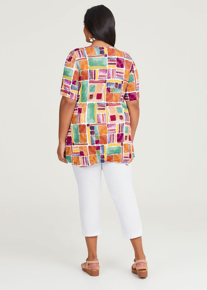 Shop Plus Size Bamboo Crush Terracotta Top, Multi | Taking Shape AU