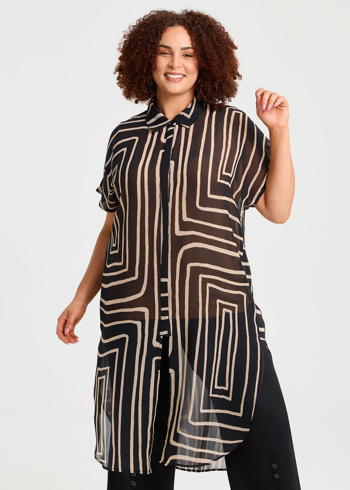 Shop Plus Size Marrakesh Chiffon Shirt, Multi | Taking Shape NZ