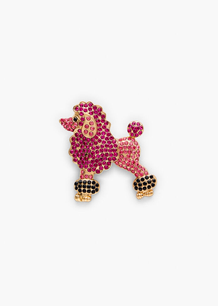 Shop Diamante Poodle Brooch in Red | Accessories | Taking Shape AU