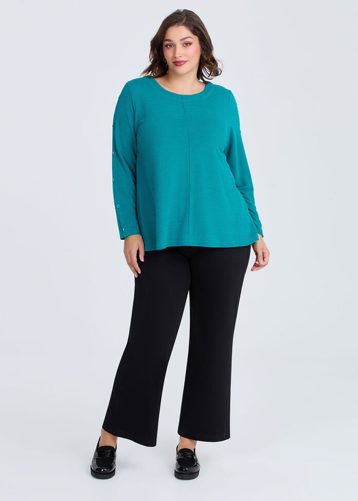 Shop Plus Size French Rib Button Detail Top, Green | Taking Shape AU