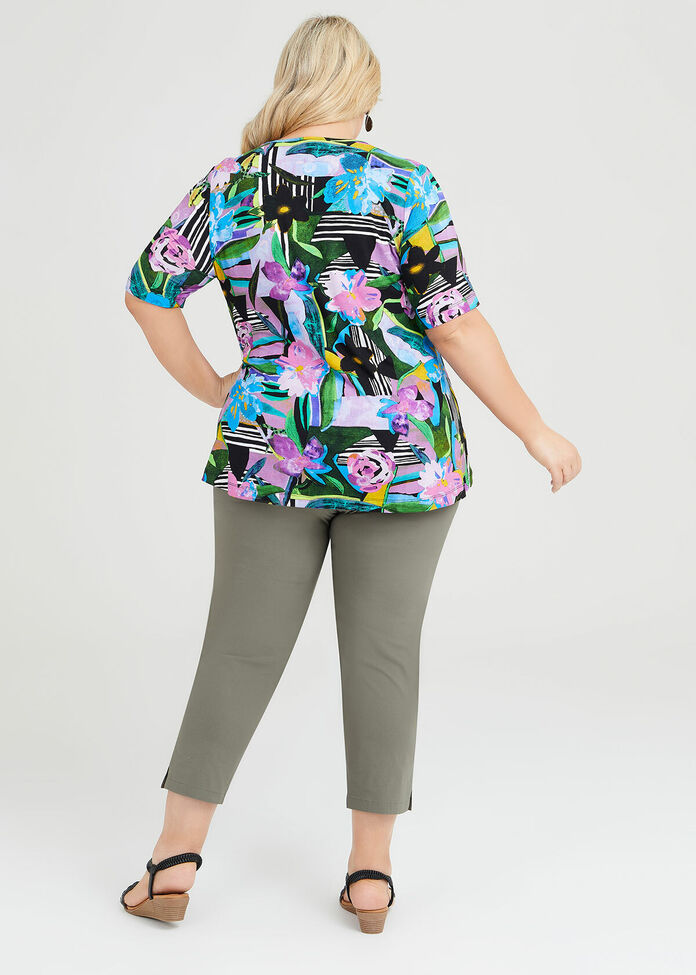 Shop Plus Size Natural Palm Springs Top, Multi | Taking Shape AU