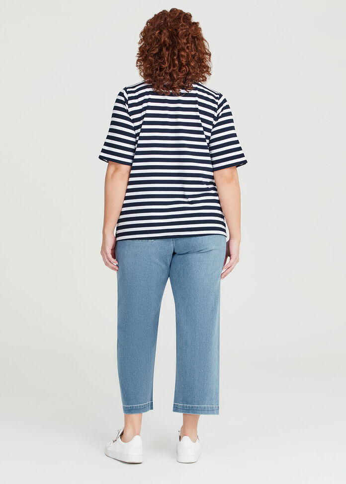 Shop Plus Size Cotton Stripe Breton Top in Blue | Sizes 12-30 | Taking ...