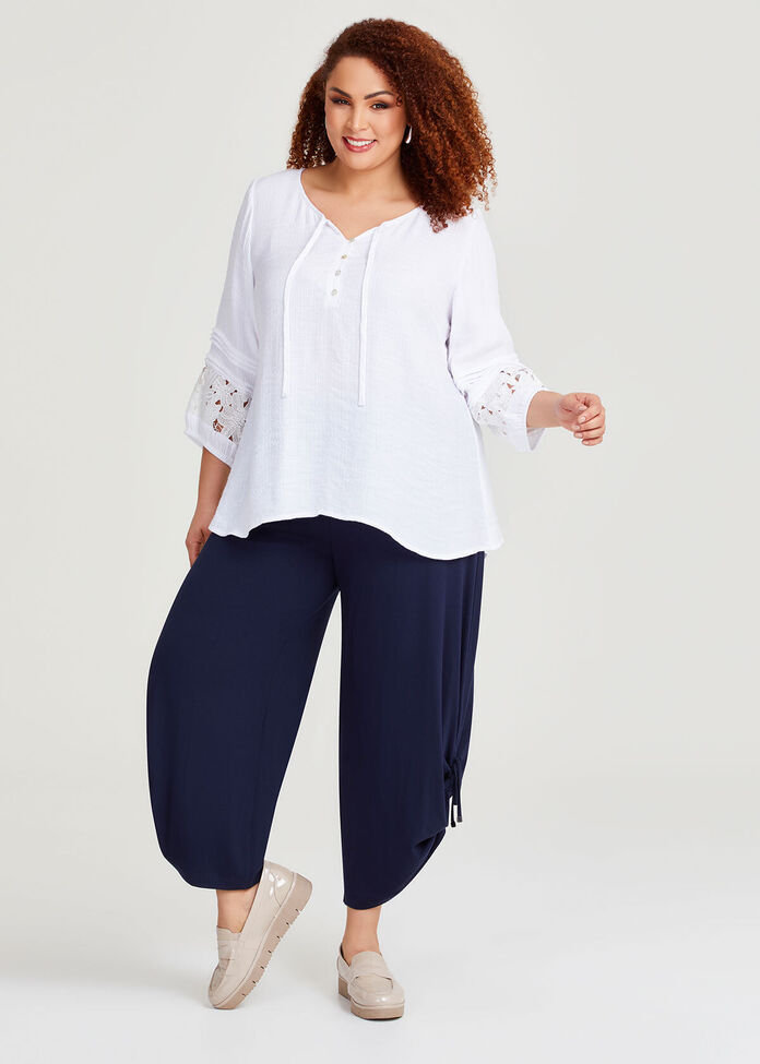 Shop Plus Size Wiseguy Natural Aladdin Pant, Blue | Taking Shape AU