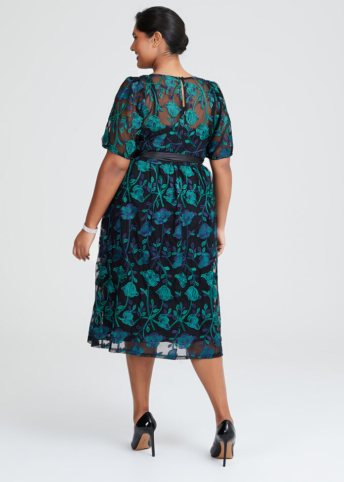 Shop Plus Size Azure Embroidered Dress, Multi | Taking Shape AU