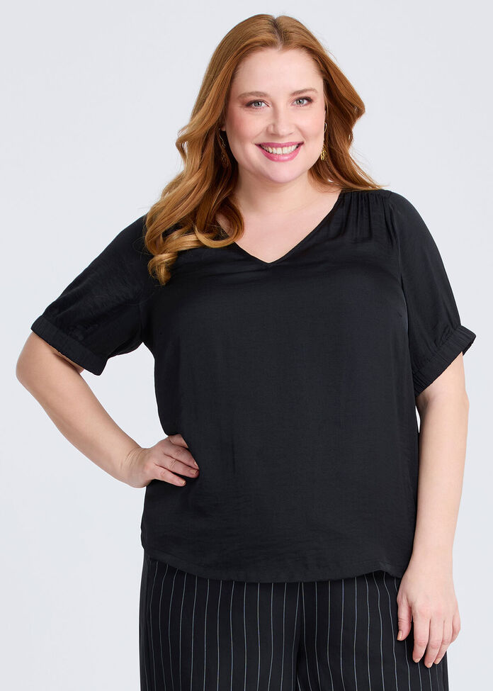 Shop Plus Size Alina Luxe Top, Black | Taking Shape AU