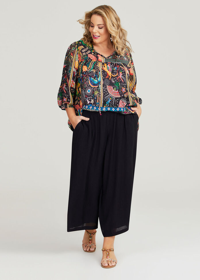 Shop Plus Size Natural Carnivale Mix Top, Multi | Taking Shape NZ