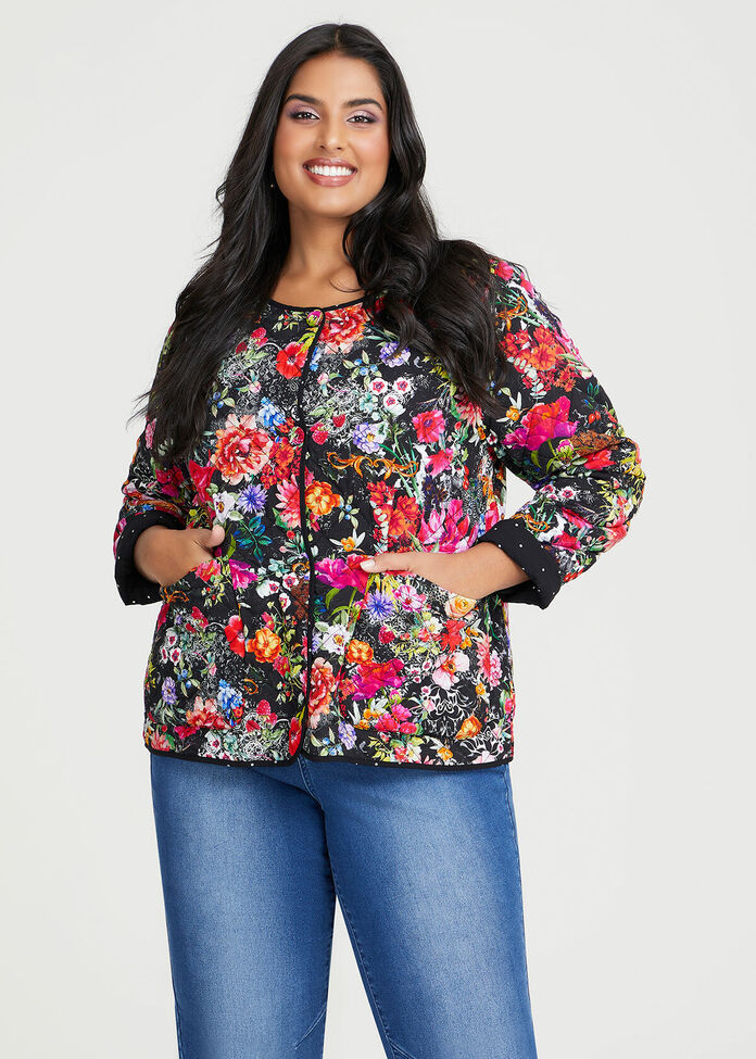 Shop Plus Size Natural Reversible Print Jacket, Multi | Taking Shape AU